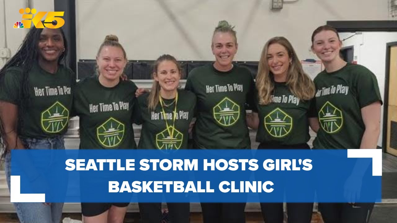 Seattle Storm holds girl's basketball clinic, surprises each player ...