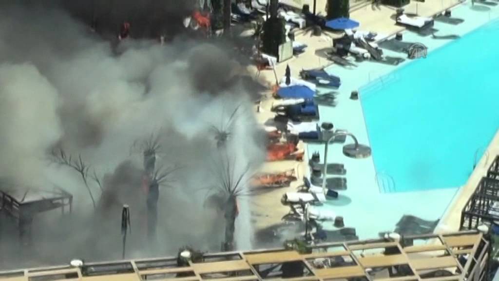 Las Vegas Cosmopolitan Hotel fire leaves two people injured - YouTube