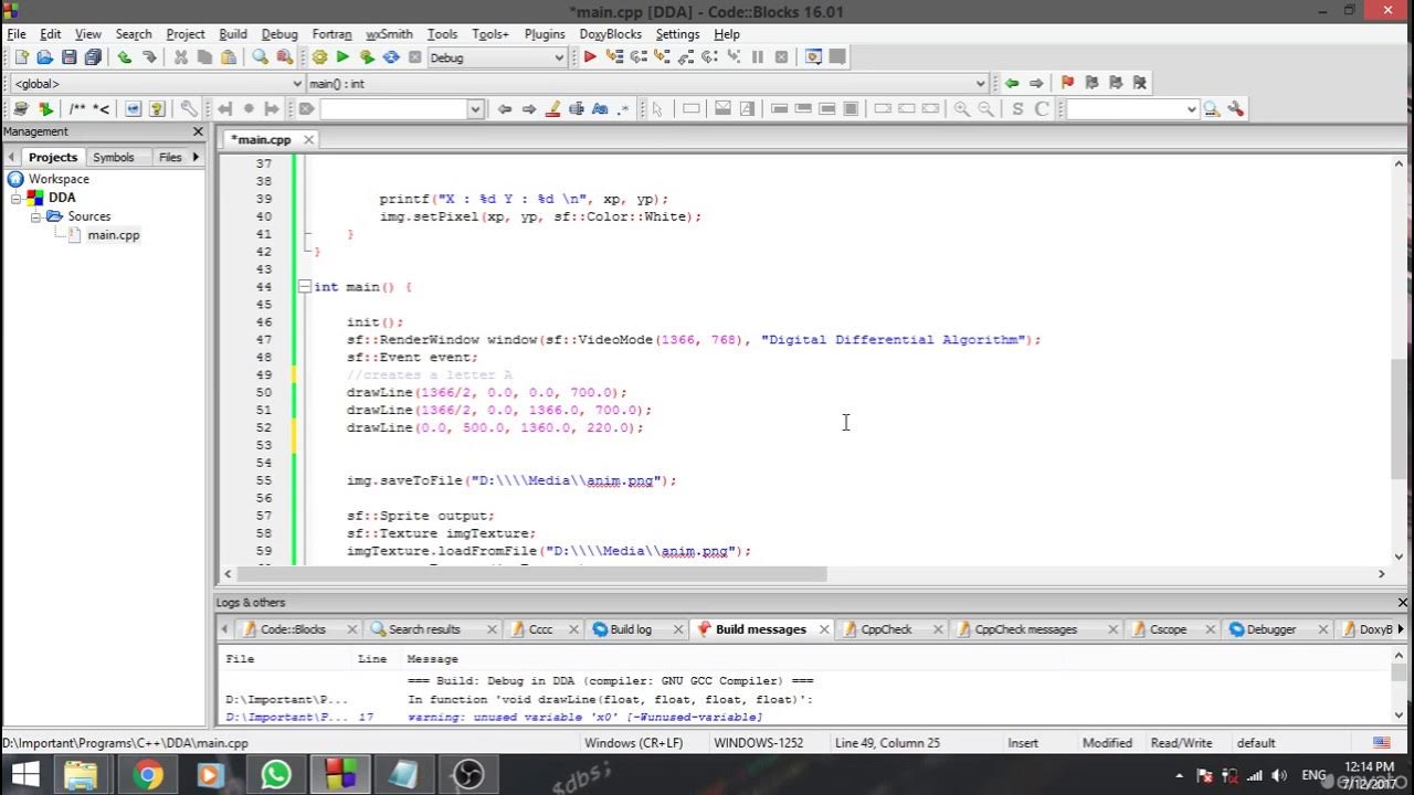 Digital Differential Algorithm: SFML Library - YouTube