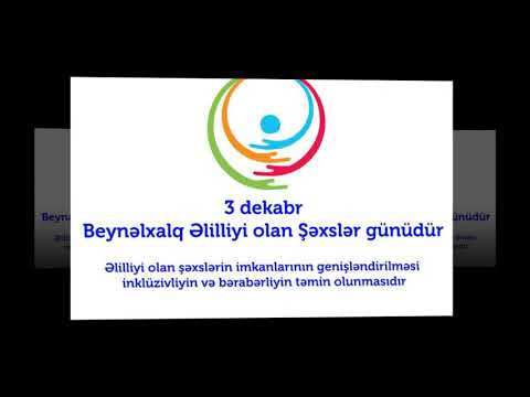 3 Dekabr Ümumdünya Əlillər Günü haqqında #videoçarx#🎬