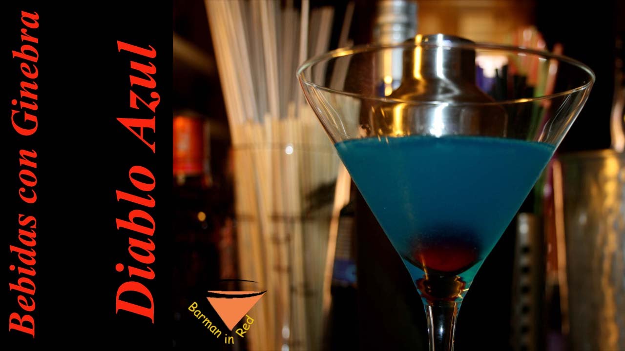 cómo preparar el cóctel BLUE DEVIL (Diablo Azúl) - YouTube
