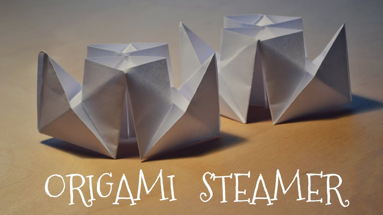 How to make an origami steamer • DIY easy tutorial | Jak složit parník ...