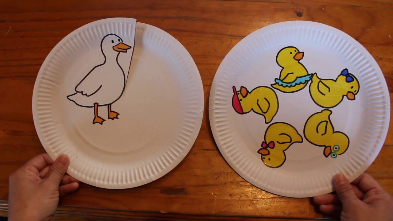 5Little Ducks Paper Plate Theatre - YouTube