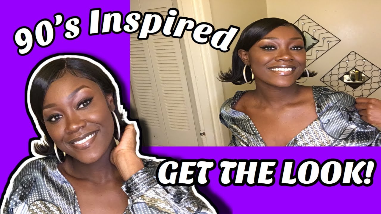 HOW TO 90's INSPIRED Side Swoop Bang with Flips - YouTube