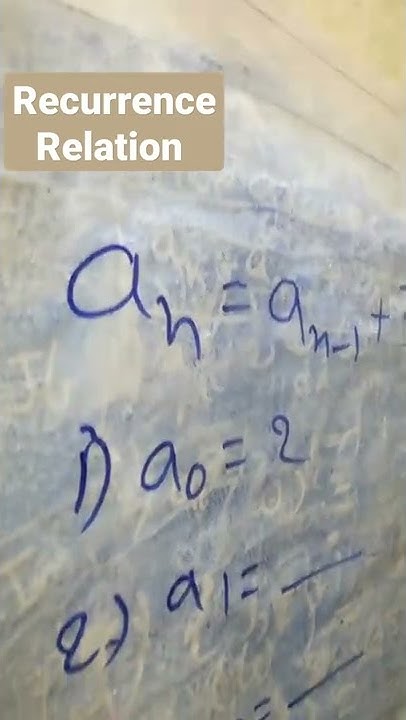 🤒recurrence relation in discrete mathematics | how to solve recurrence relation | #shorts #viral ...