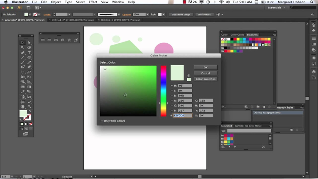 Working with Color in Illustrator CS6 - YouTube