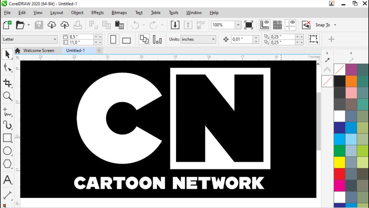 LOGO CARTOON NETWORK - COREL DRAW 2019 - YouTube