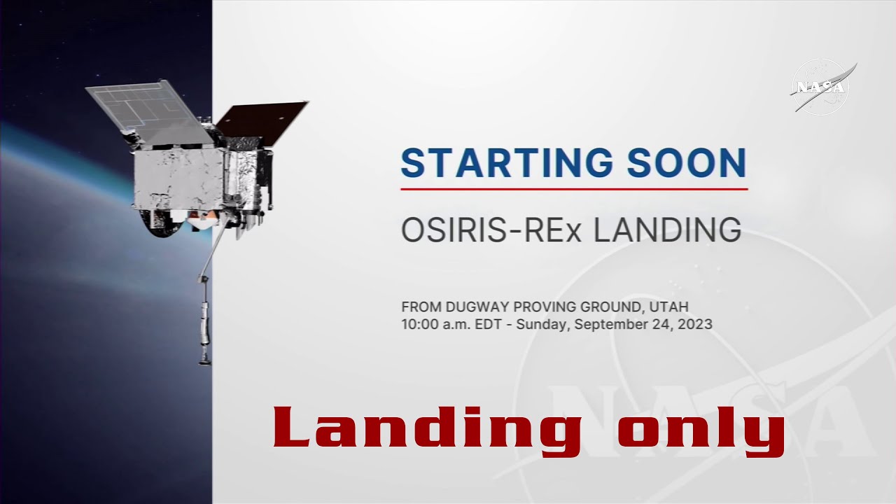Osiris-Rex Sample Return - landing only [4k] - YouTube