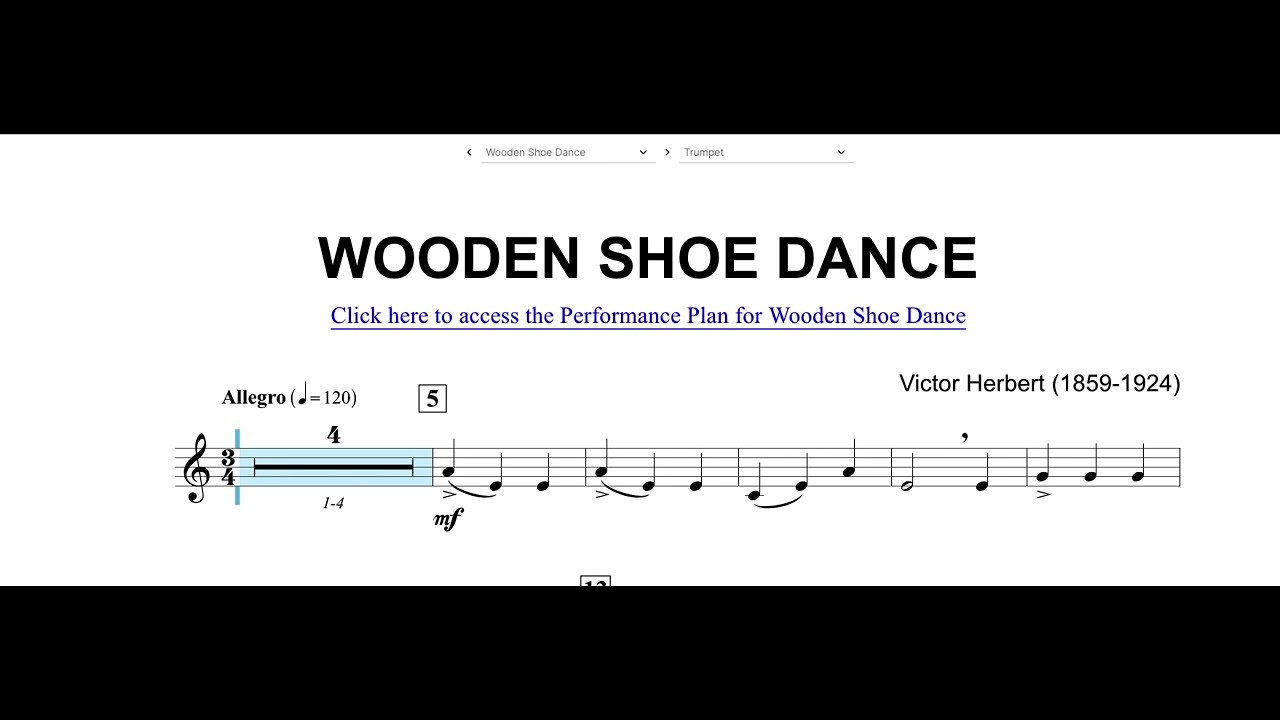 Wooden Shoe Dance - Trumpet Solo Accompaniment - YouTube