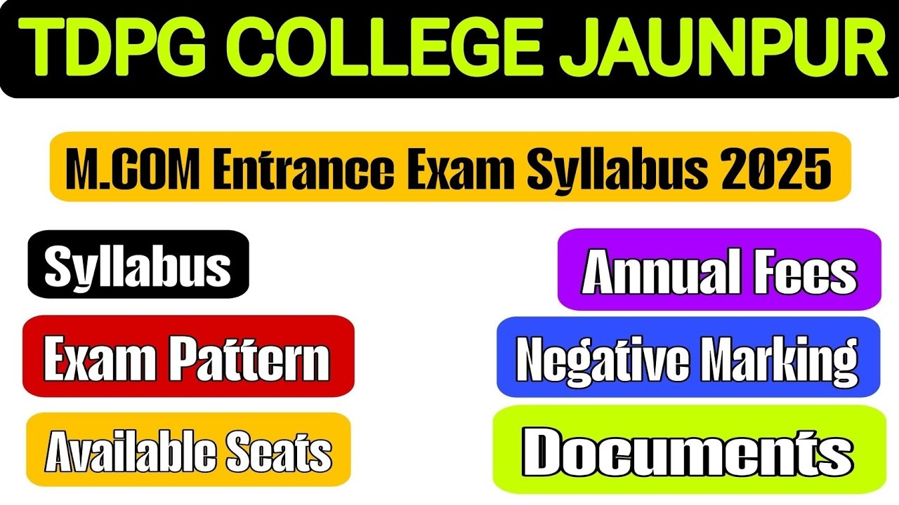 TD college jaunpur m.com entrance exam syllabus 2025 | Tdpg college ...