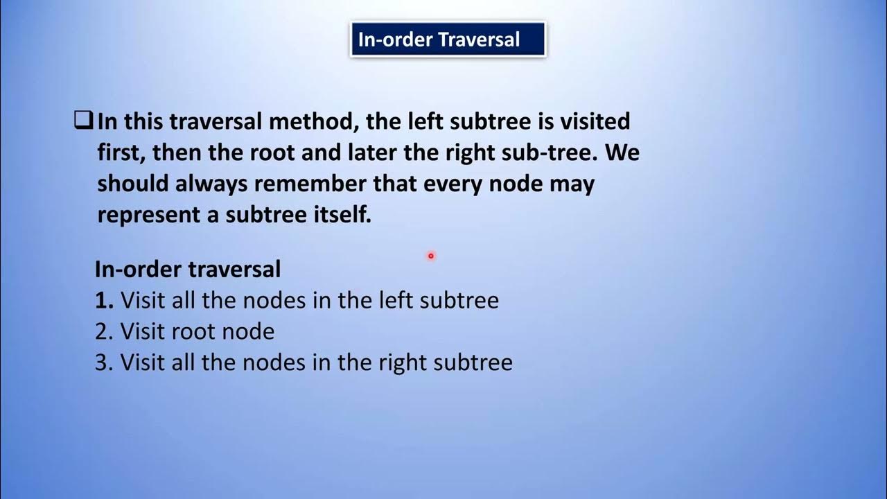 Binary Tree Traversal techniques - YouTube