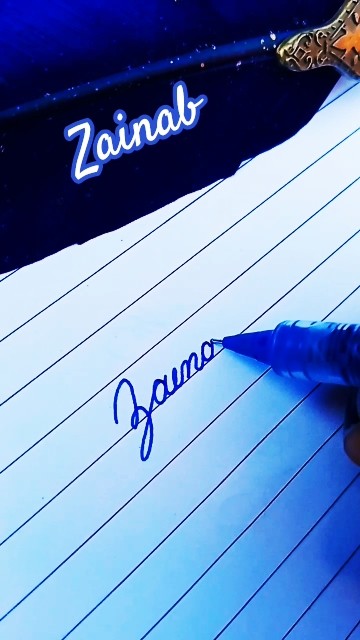 |zainab| name writing tutorial #simranwritingshorts #viral - YouTube