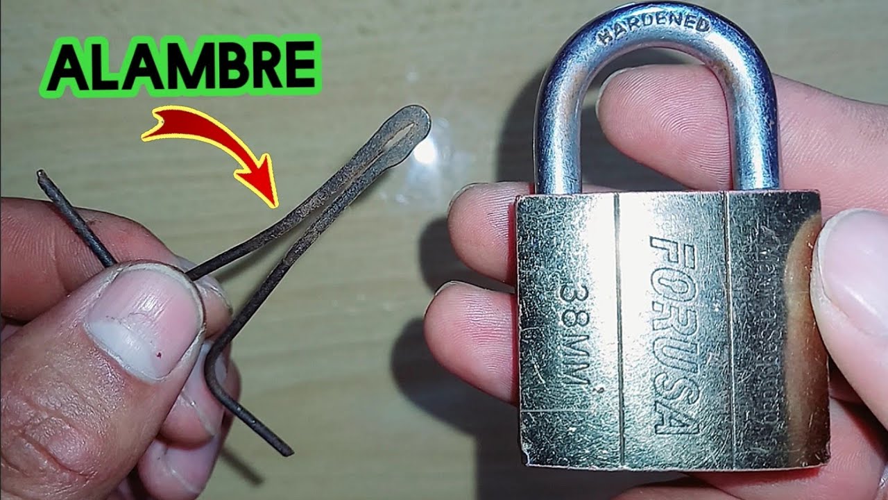 como abrir un candado 🔓con alambre. el truco que los cerrajeros no te ...