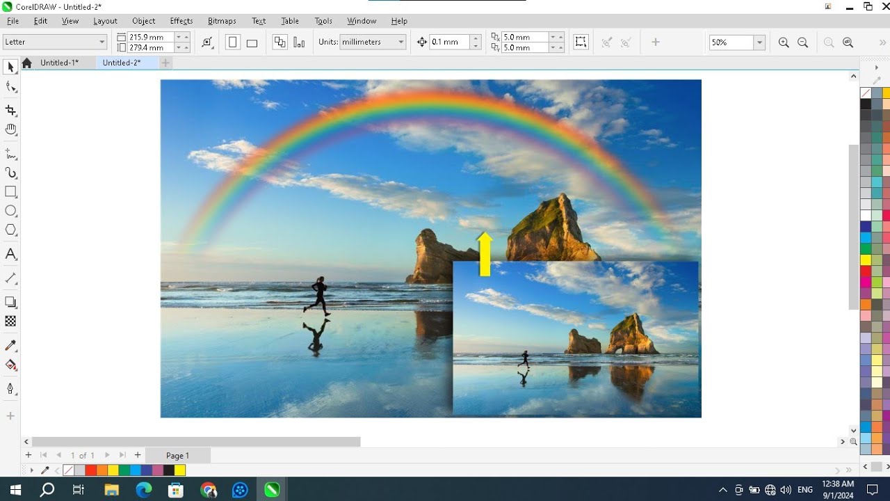 Rainbow Design in CorelDraw | CorelDraw tutorial | - YouTube