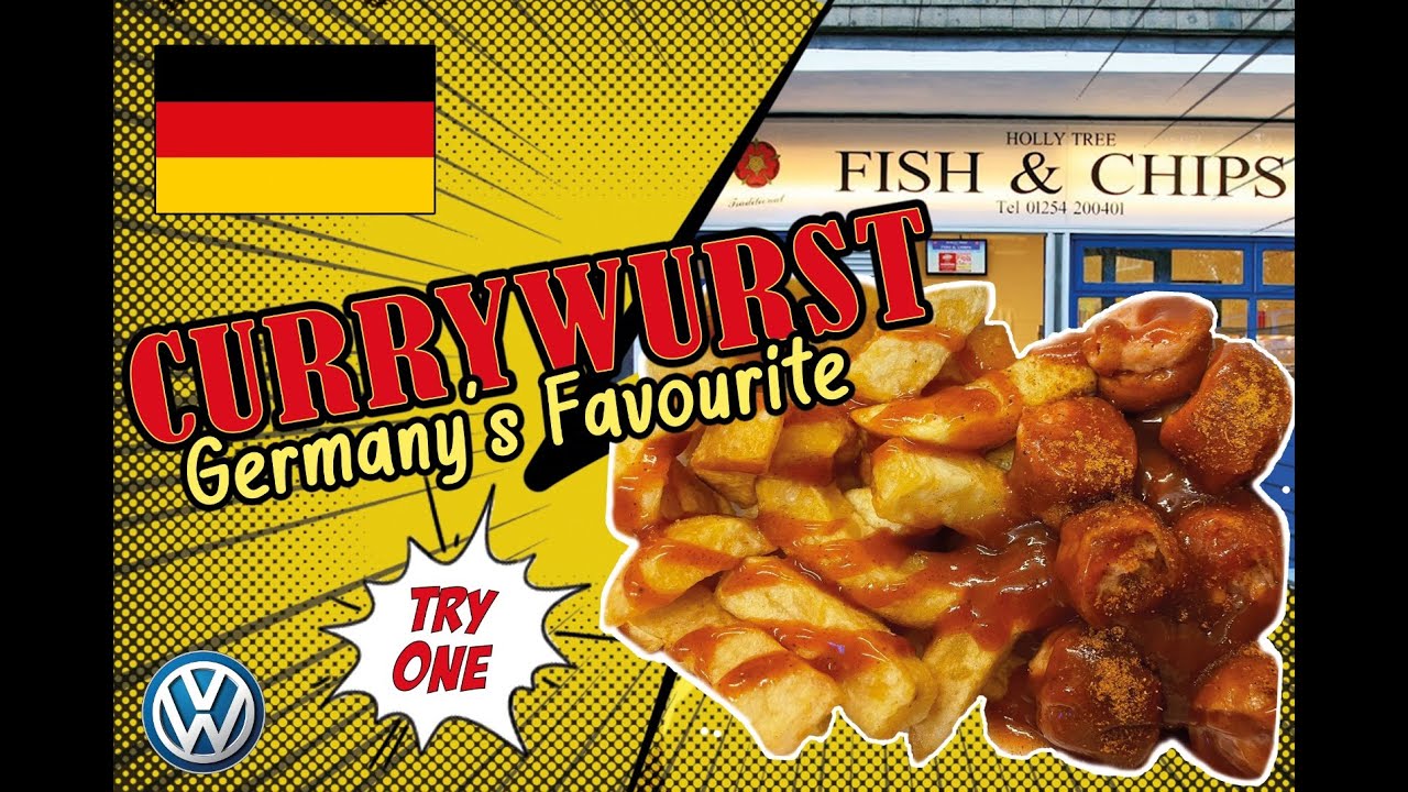 Currywurst at Holly Tree Chippy - YouTube