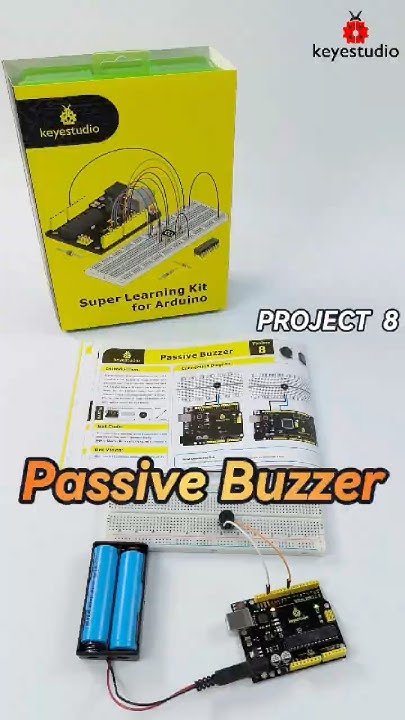 Learn Arduino Super Learning Kit Course: Passive Buzzer 🔈#shorts #keyestudio #arduino #diy #stem ...