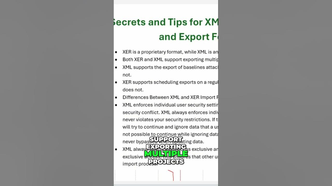 Primavera P6 XML vs XER Secrets - YouTube