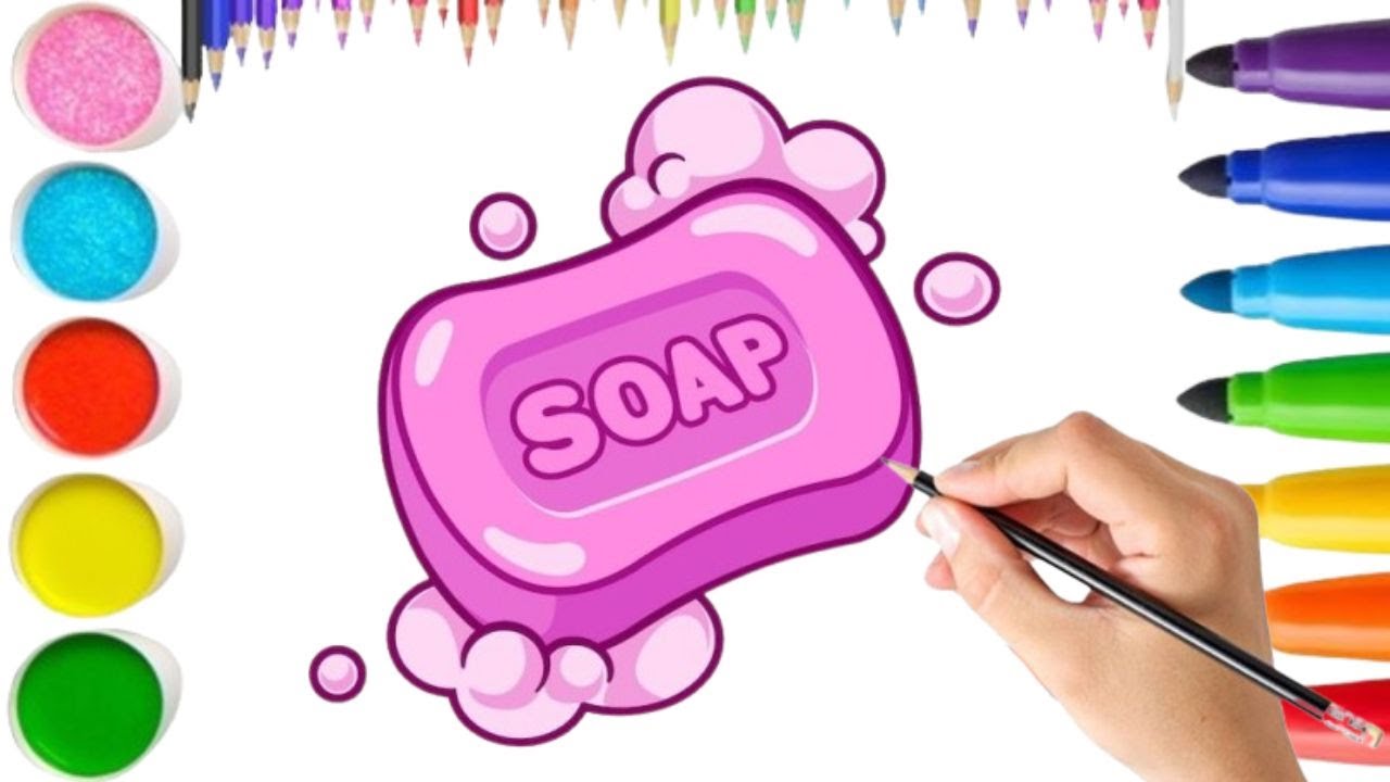 How To Draw Cute Soap 🧼 // Drawing, Painting & Coloring For Kids and ...