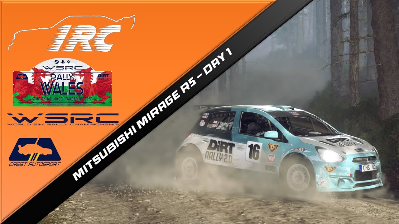 CA WSRC 2023 Rd 3 Wales Day 1 | Mitsubishi Mirage R5 | IRC Sim Rally ...