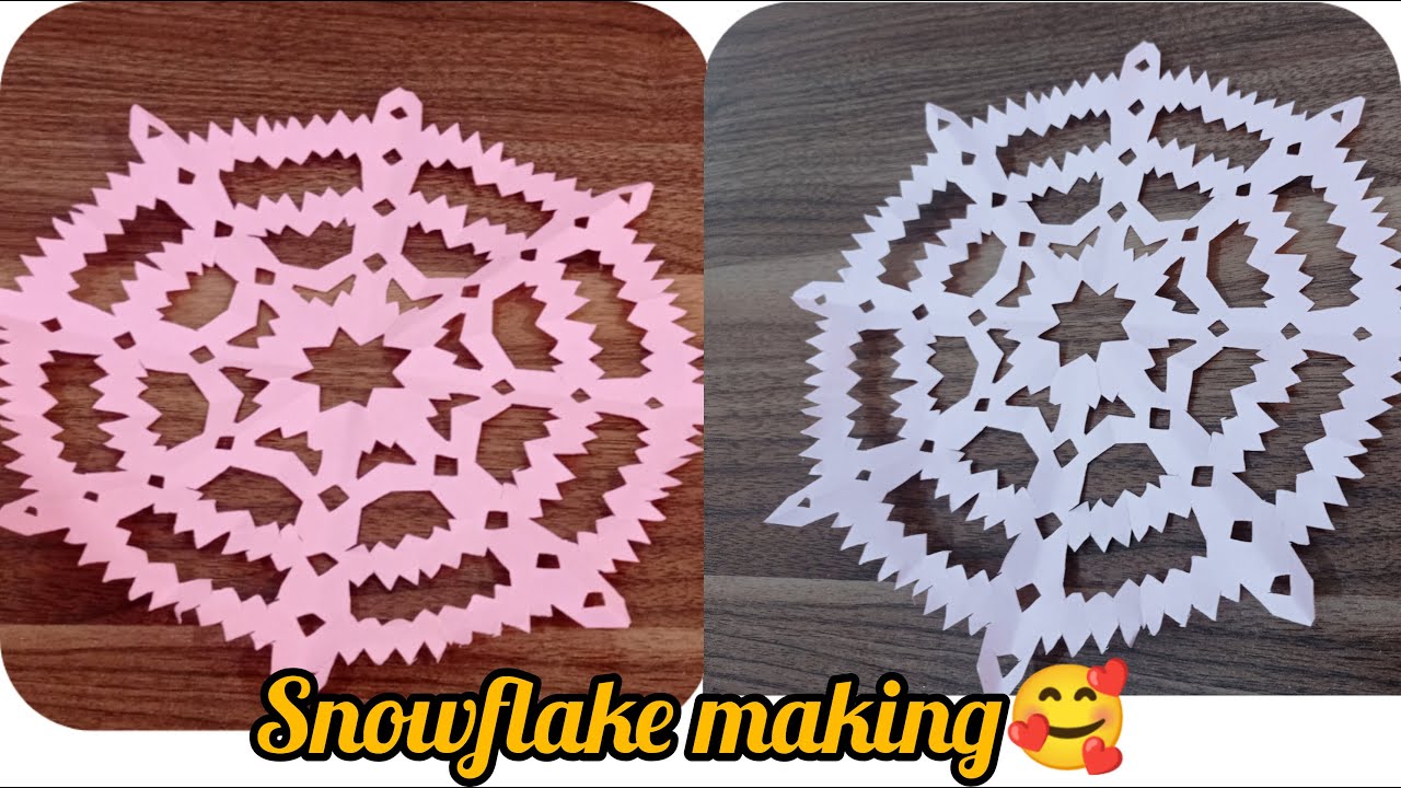 Snowflake making| easy methods of making snowflake|Christmas special ...
