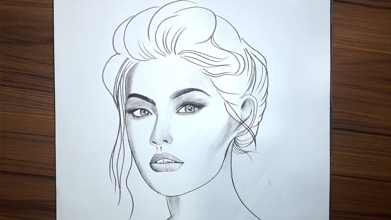 How To Draw A Girl Step By Step Pencil Sketch Youtube