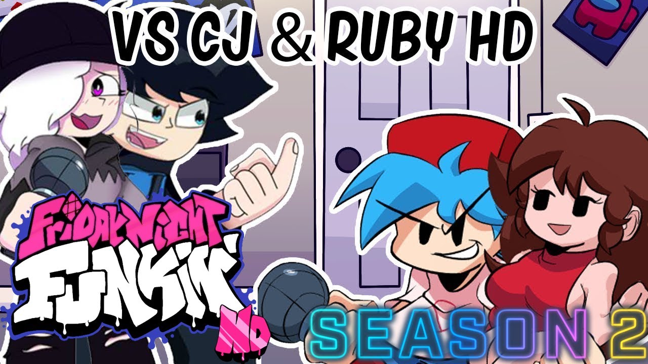 CJ Y RUBY NOS RETA A UNA BATALLA DE RAP!!! FNF HD MOD - HARD MODE ...