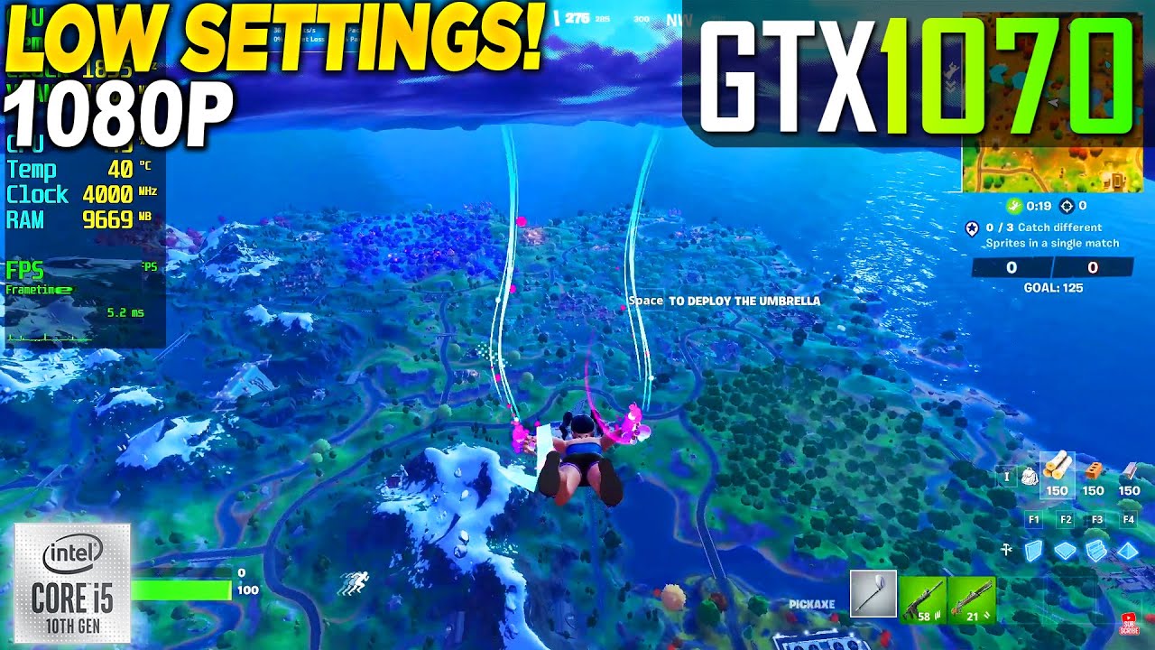 Fortnite Chapter 6 Season 1 GTX 1070 + İ5 10400F - 1080p Low ...