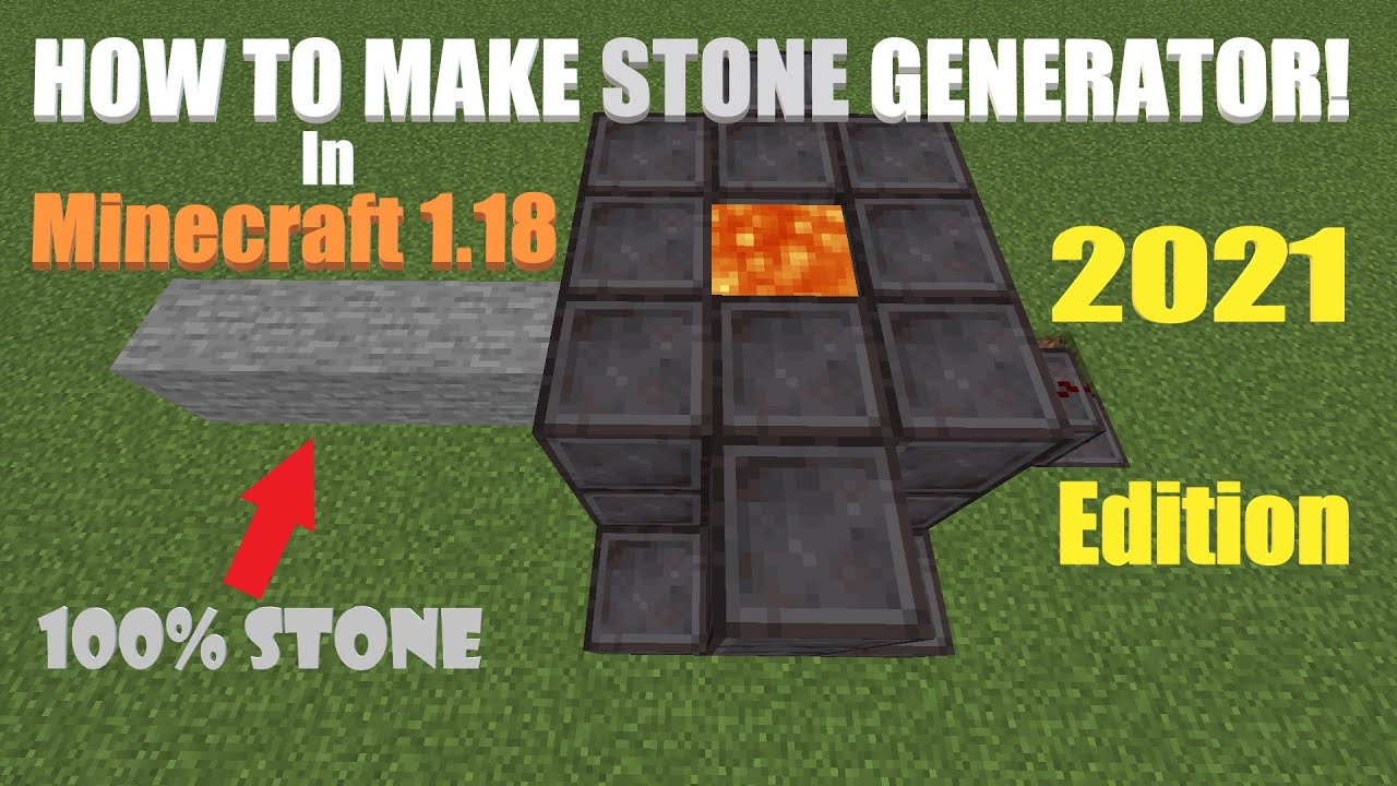 How To Make STONE GENERATOR In Minecraft | [Dec. 2021] Minecraft 1.18 ...
