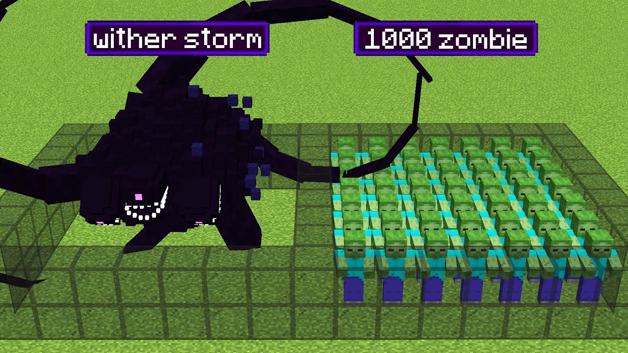 wither storm vs zombie 🧟 Minecraft - YouTube