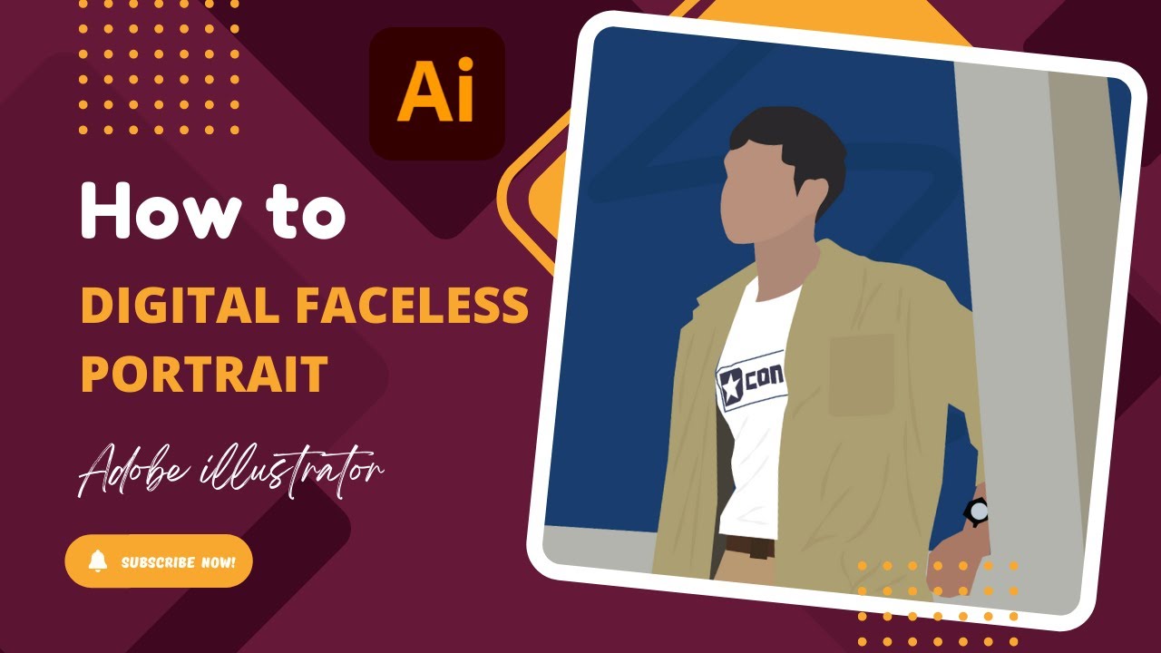 HOW TO: FACELESS PORTRAIT ILLUSTRATION (ADOBE ILLUSTRATOR) - YouTube