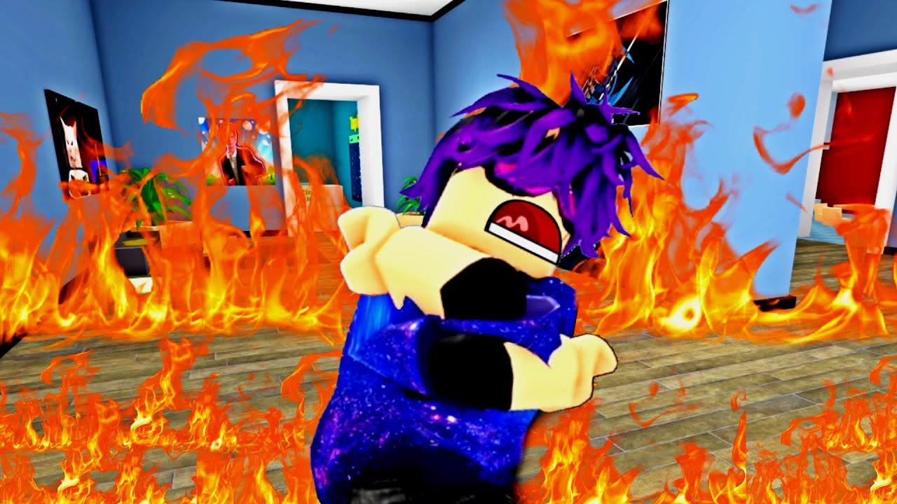 I Burned My Roblox House Down! - YouTube