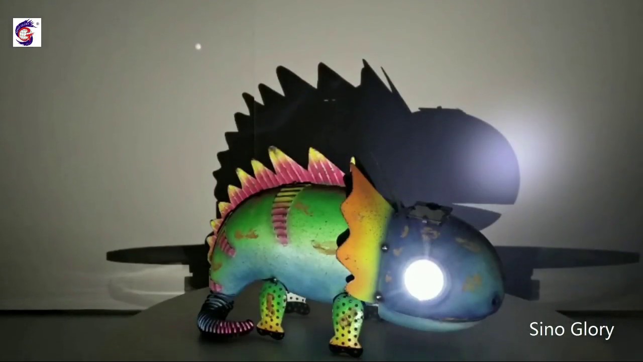 solar dinosaur decoration - YouTube