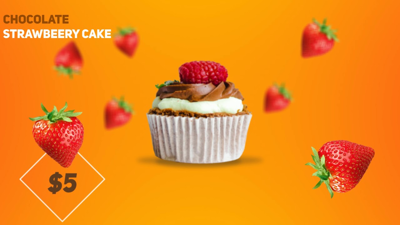 Chocolate Strawberry Cupcake Promo Animation | Motion Graphics - YouTube