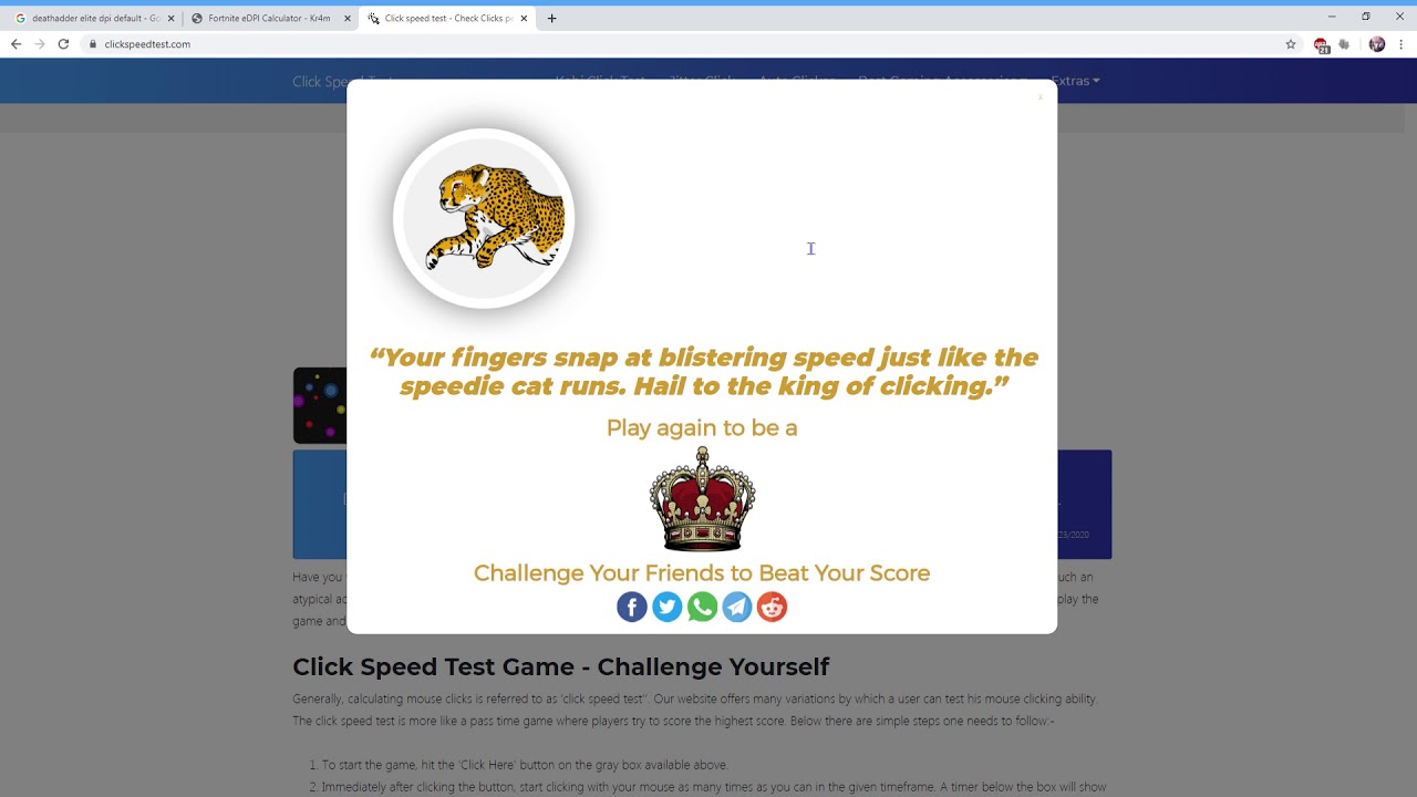 fastest clicker in the world - YouTube