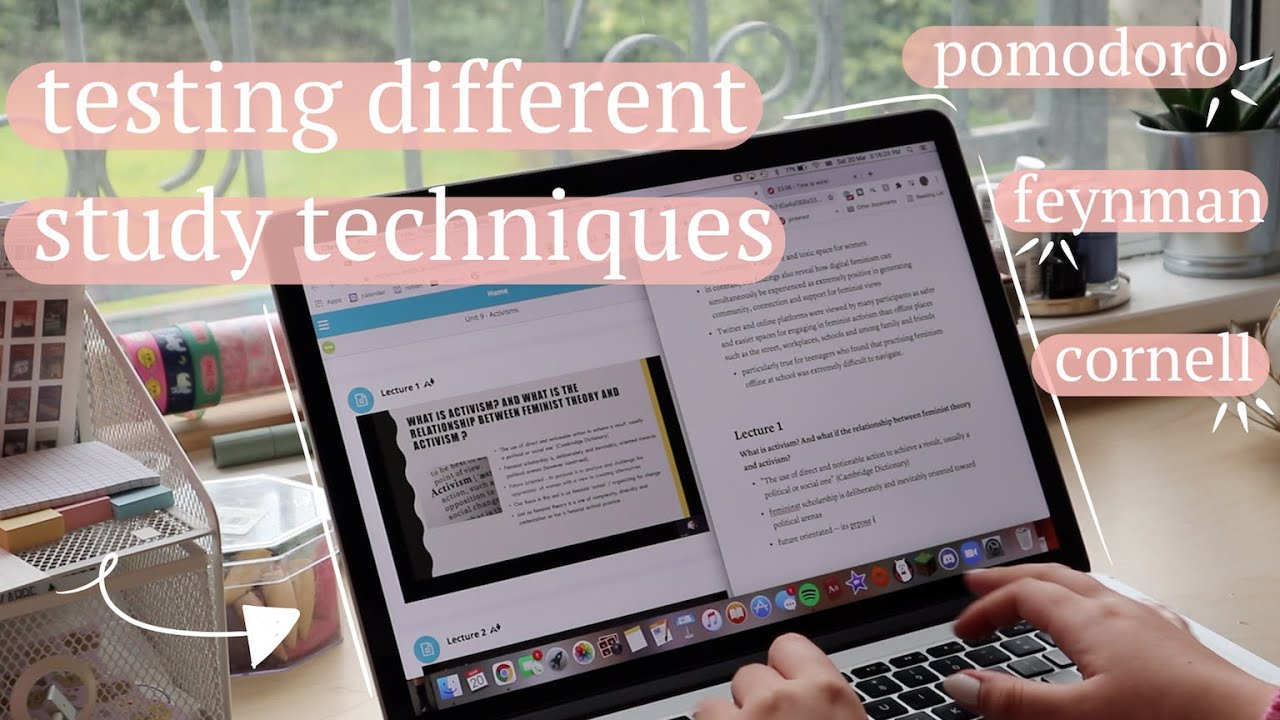 testing different STUDY TECHNIQUES + pomodoro technique, feynman ...