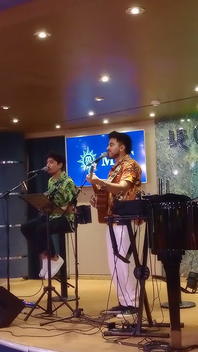 South American artists sing Italian song on cruise ship, song "Forse si forse no di Pupo" - YouTube