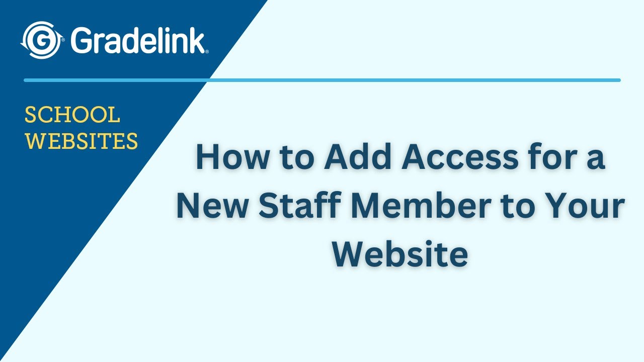 How to Add Access for a New Staff Member to Your Website - YouTube