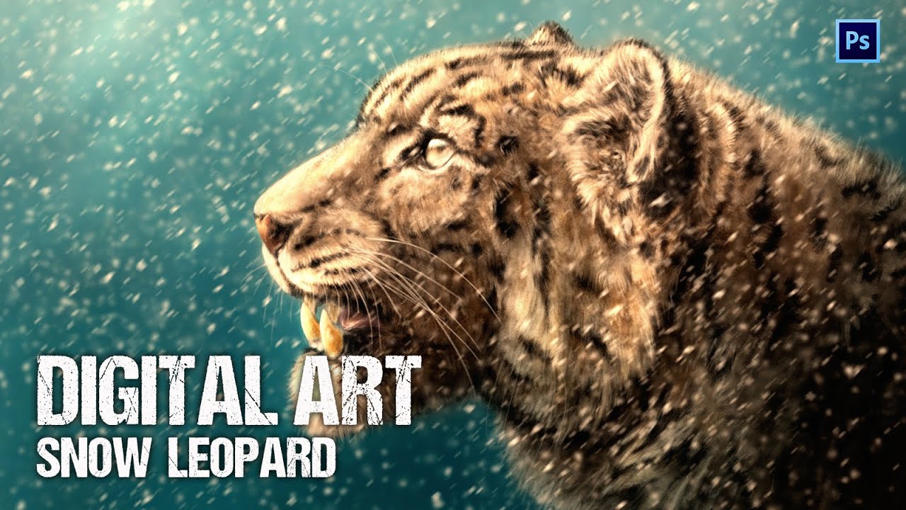 Snow Leopard Digital Art