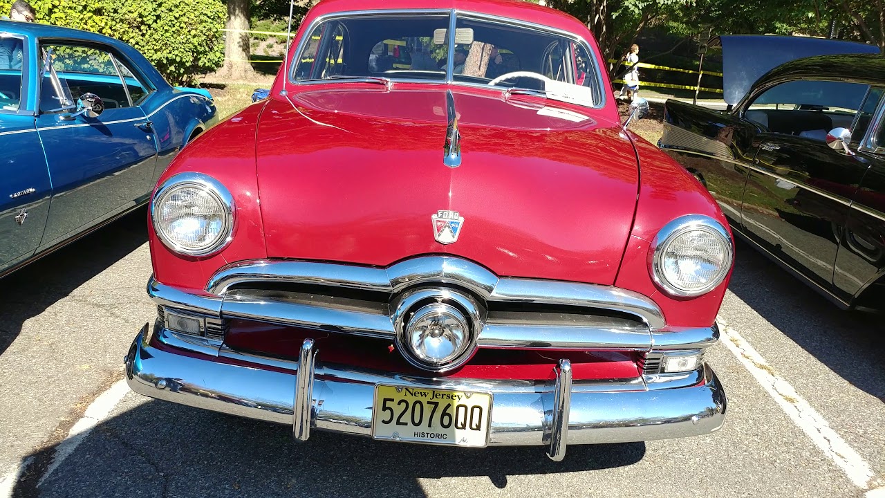 1950 METALLIC OFF RED FORD 2 DOOR CUSTOM + 3rd CYCLOPS HEADLIGHT 27K ...
