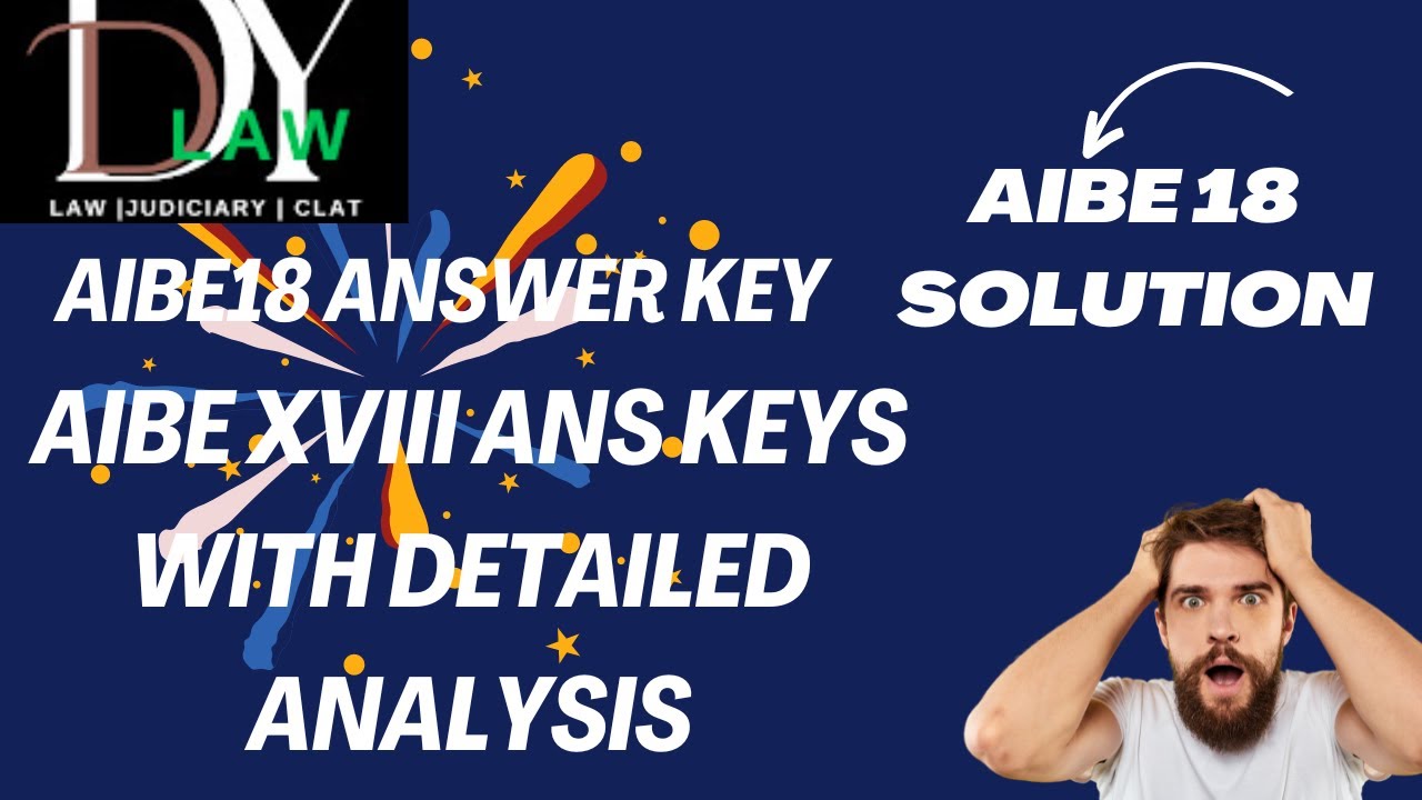 AIBE 18 RIGHT ANSWER KEY PART 2 | AIBE 18 paper solutions | AIBE XVIII ...