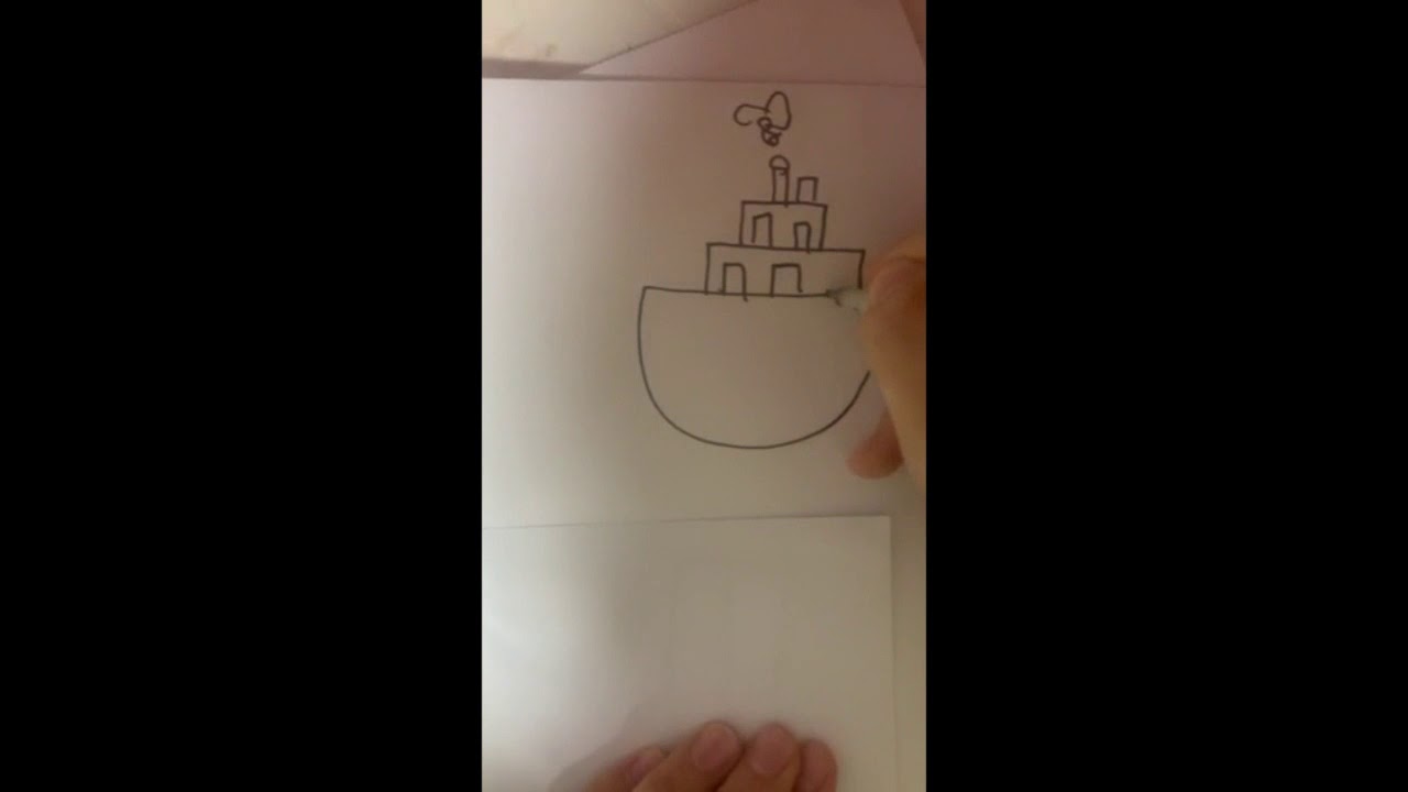 HOW TO DRAW A SHIP (KIDS) - YouTube