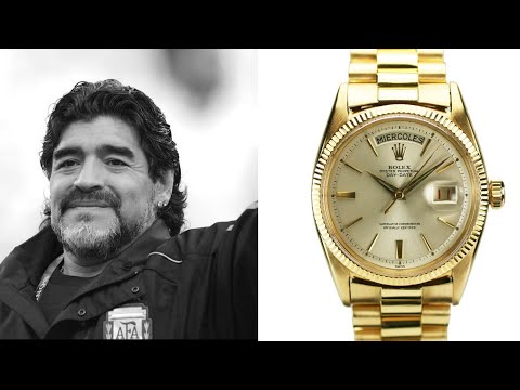 RELOJES DE GENIOS. DIEGO ARMANDO MARADONA. ROLEX DAY DATE, PATEK ...