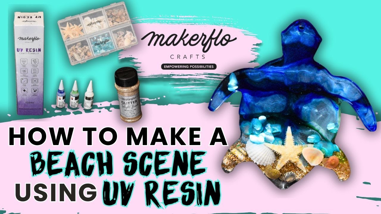 Making a Beach Scene with UV Resin! | Step by Step Guide - YouTube