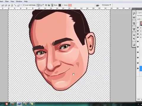 how to make simple shading cartoon potrait by Gema Design - YouTube