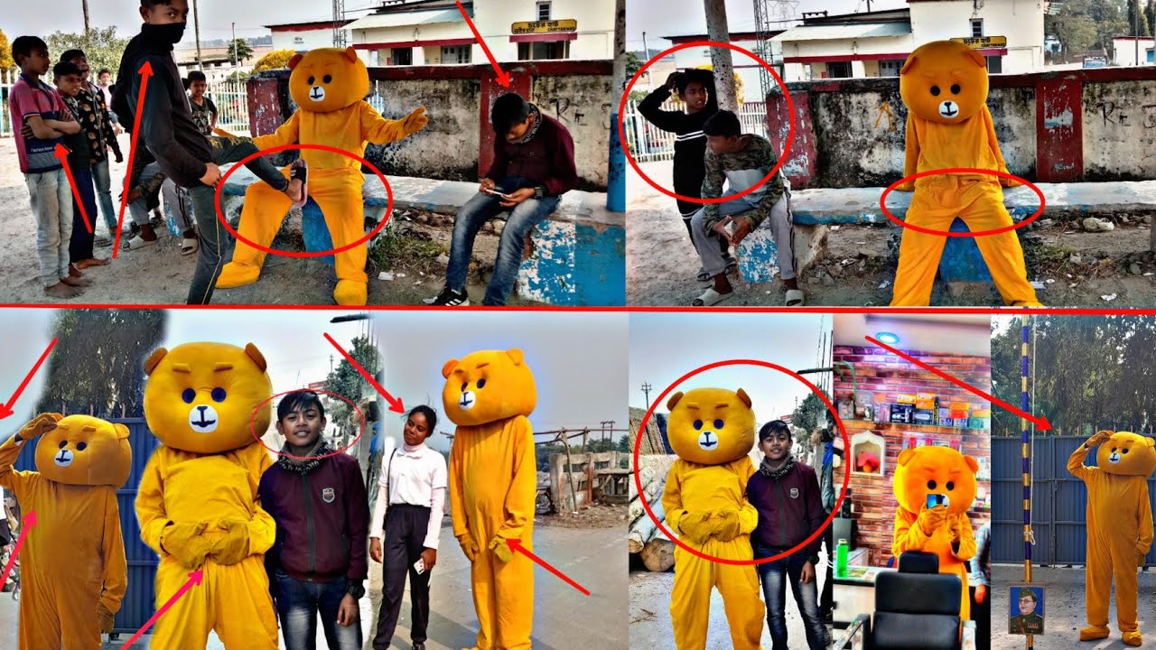 teddy bear best funny video on # public friend funny comedy funny ...