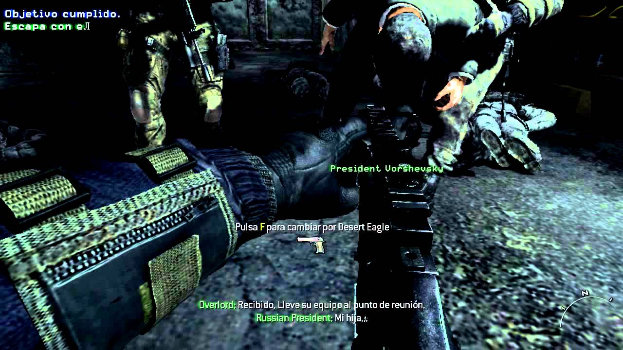 Call of duty modern warfare 3 rescate a presidente Vorshevsky - YouTube