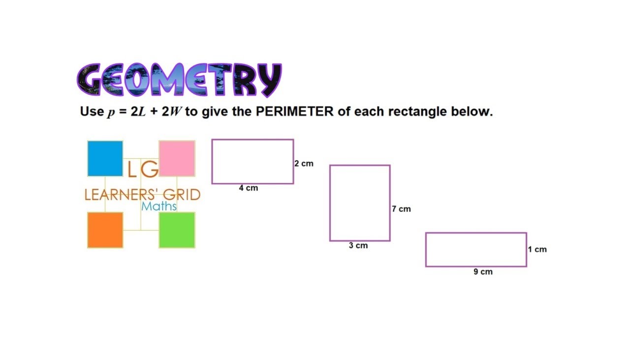 PERIMETER of rectangles using formula: p = 2L + 2W, Worked Solutions 1 ...