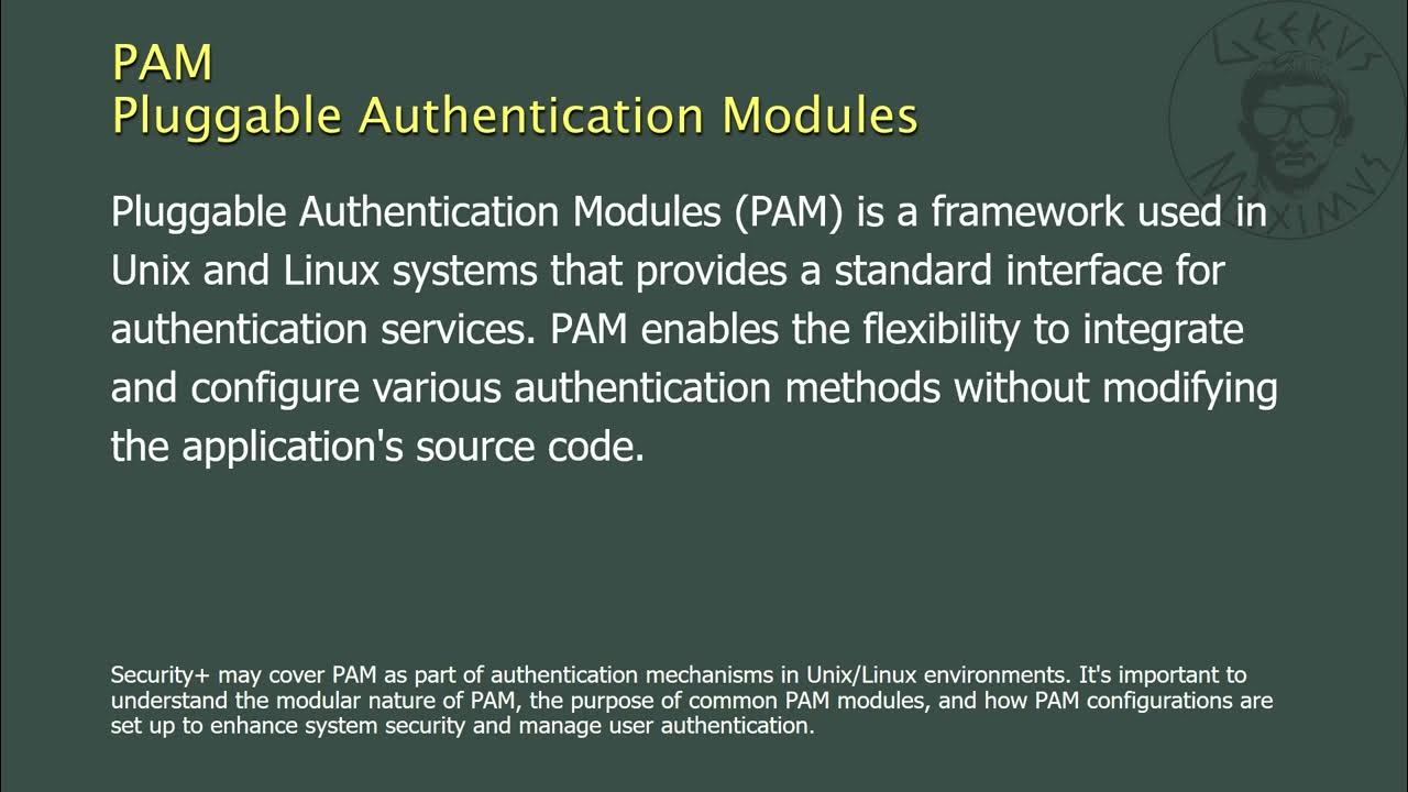 PAM - Pluggable Authentication Modules - YouTube