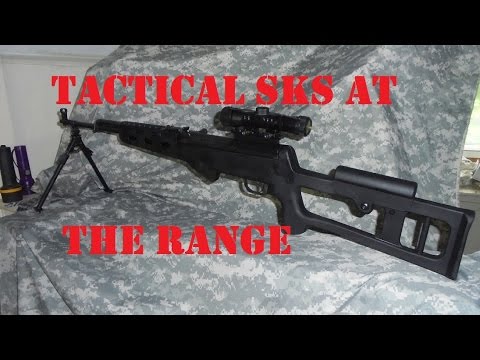 Tactical SKS at the range - YouTube