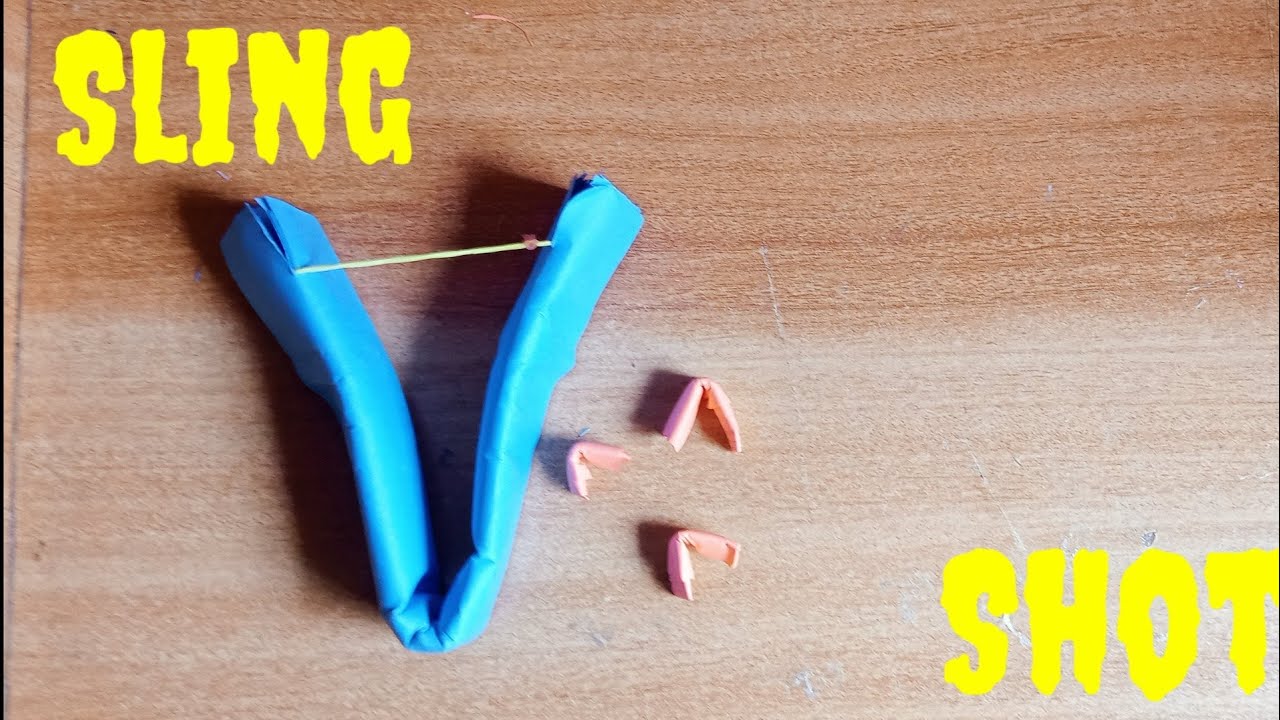 How to make a paper sling shot - YouTube